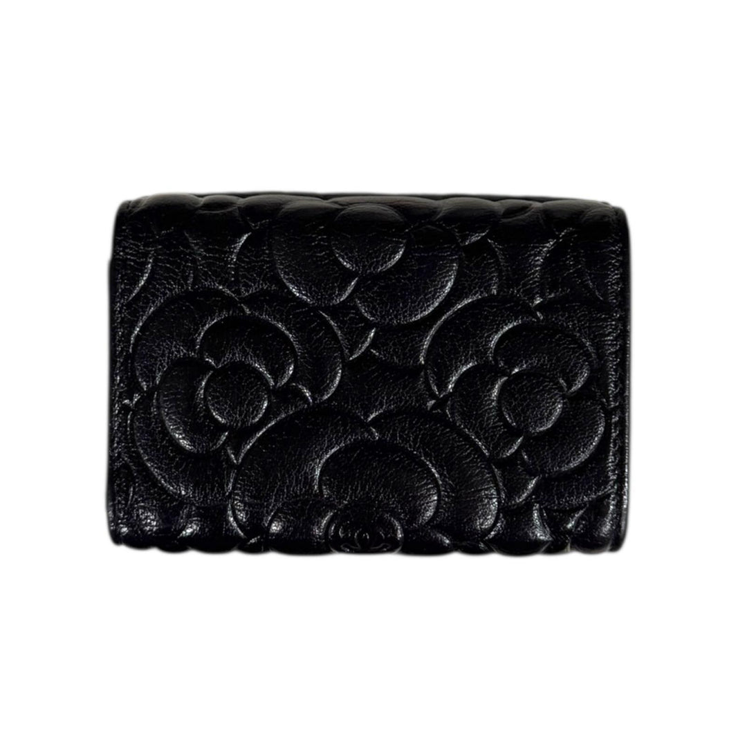 CHANEL シャネル スモールフラップウォレット カメリア 三つ折り財布