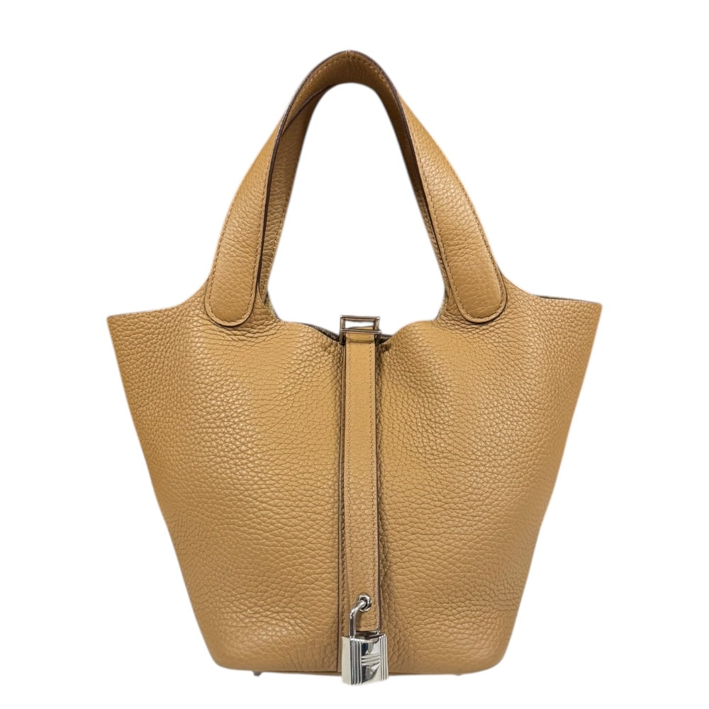 HERMES エルメス ピコタンロックPM ハンドバッグ トリヨン ブラウン