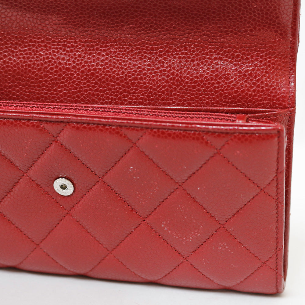 中古】 シャネル CHANEL 長財布 cocoマーク COCO キャビアスキン